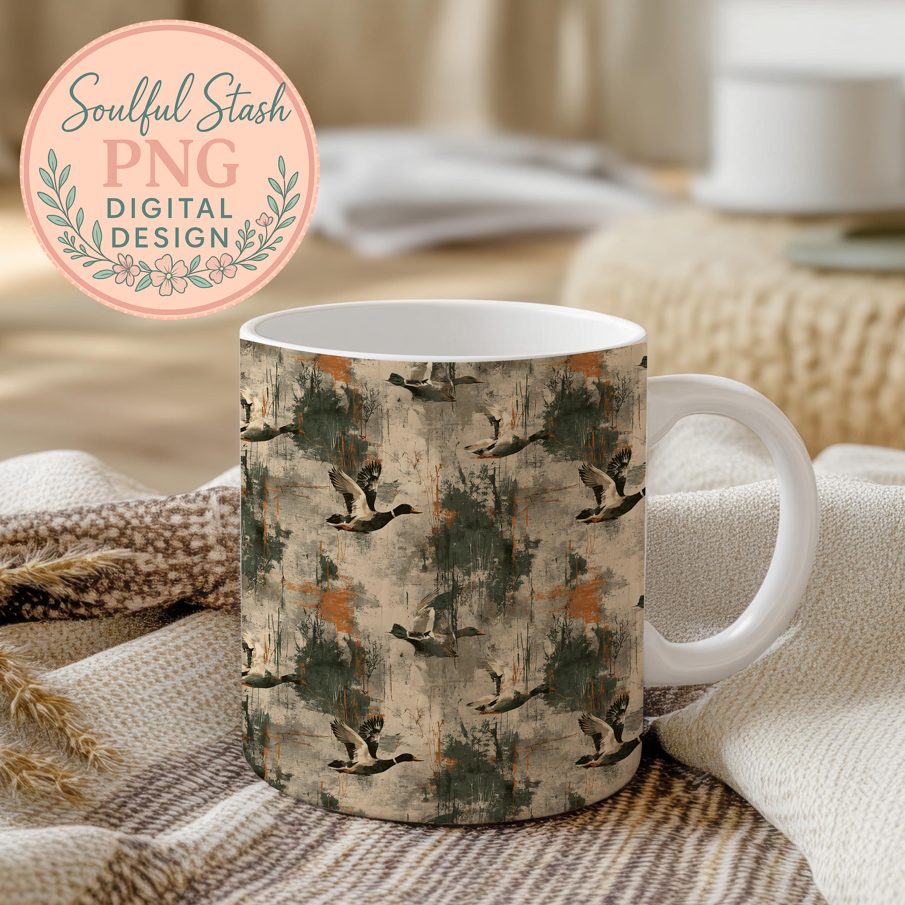 Duck Hunting Seamless Camo Pattern PNG Bundle , Pattern Print, Waterfowl Marsh Digital Download ...