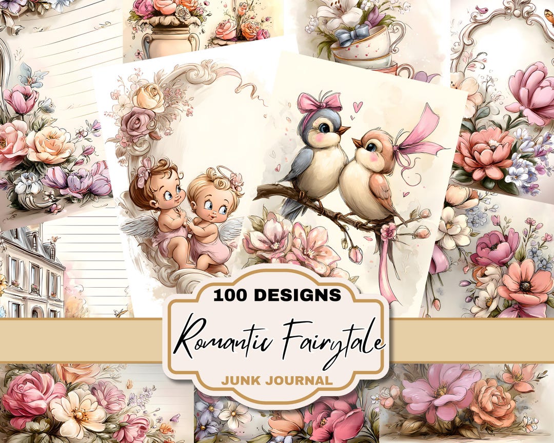 Romantic Fairytale Rococo Junk Journal French Country Digital Download ...