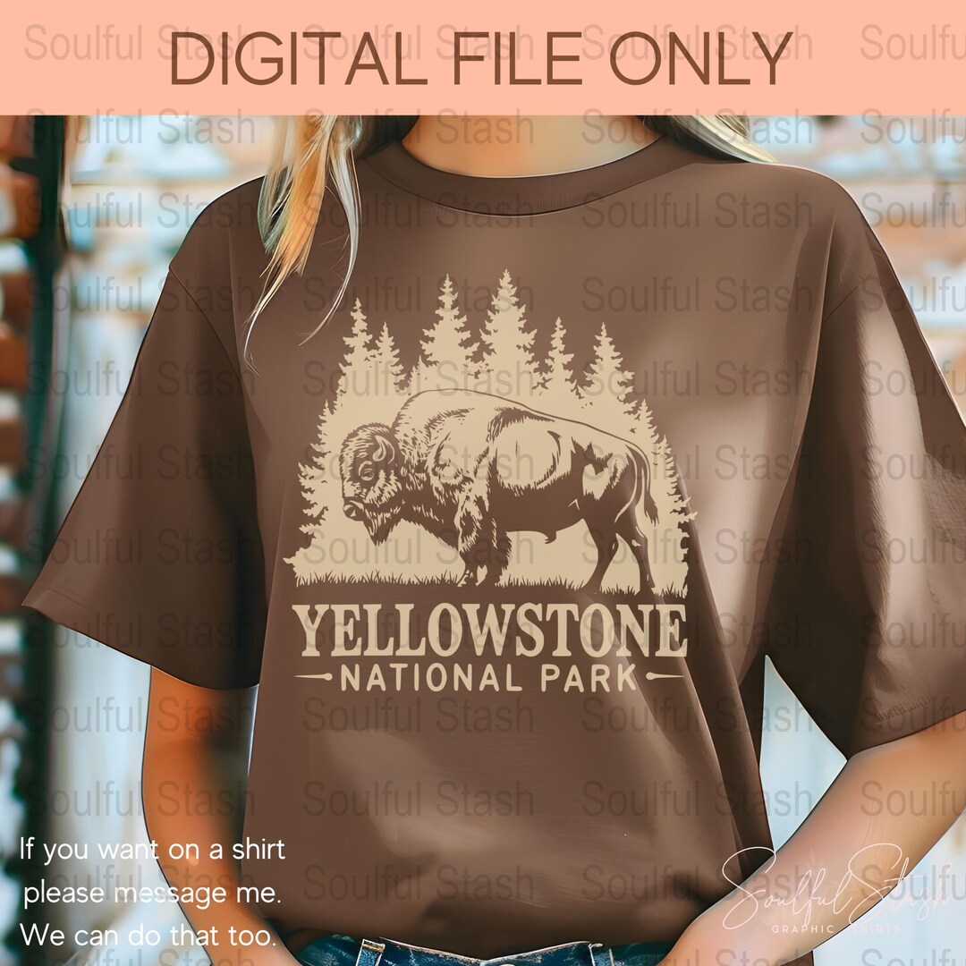 Yellowstone Bison PNG, National Park Sublimation (digital Download) - Etsy