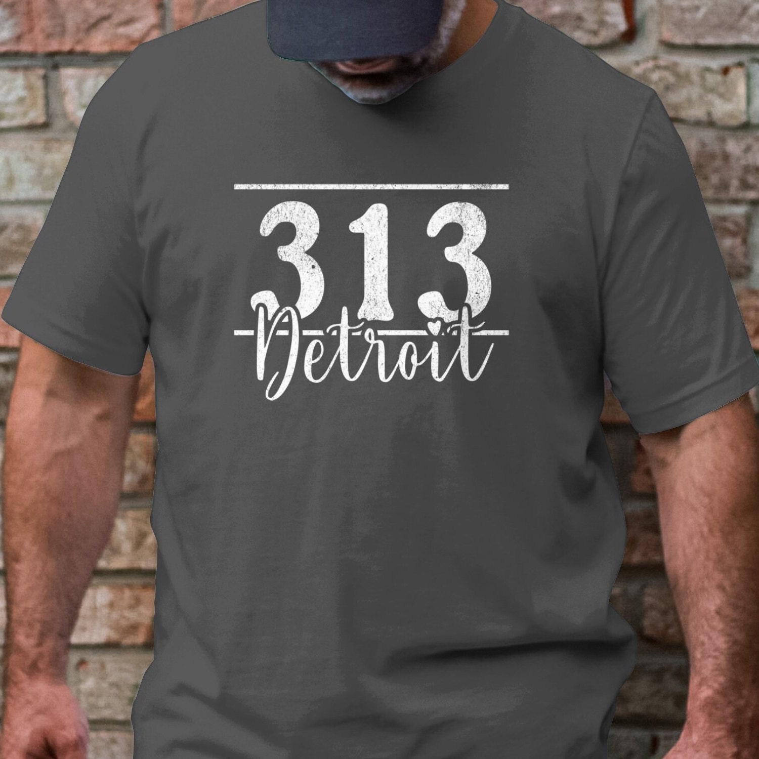 Detroit 313 Area Code T-shirt, Vintage Style Michigan Tee, Unisex ...