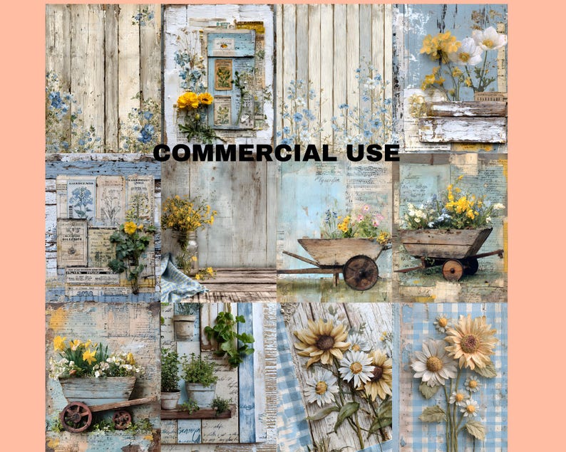 Vintage Rustic Farmhouse Homestead Junk Journal Pages Digital Download ...