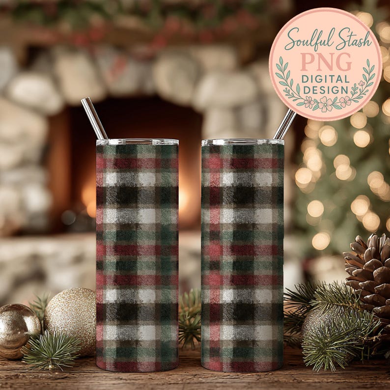 Rustic Christmas Plaid Seamless Pattern Bundle | Cozy Buffalo Check ...