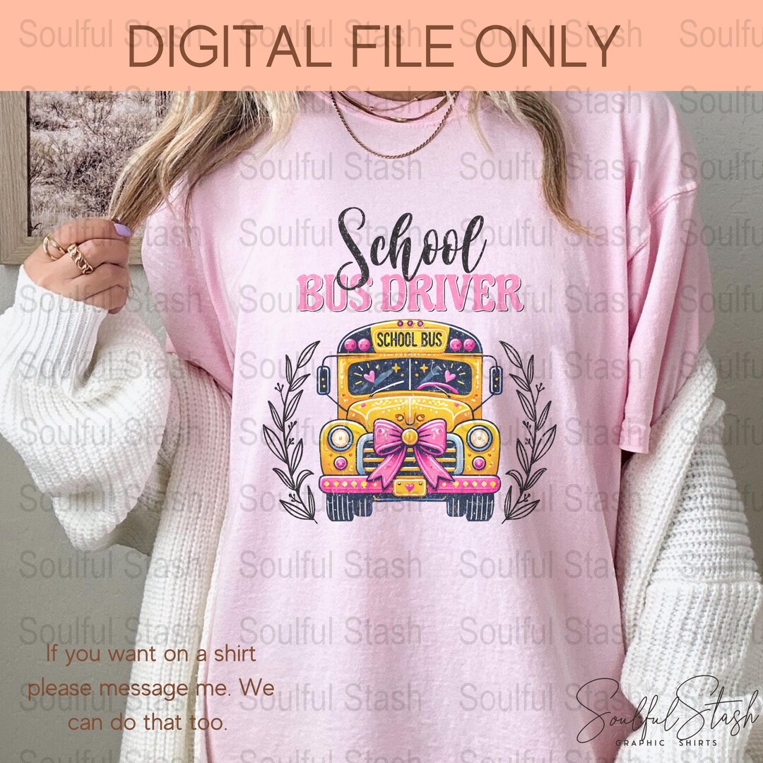 School Bus Driver PNG Sublimation Design, Croquette School Bus Driver ...