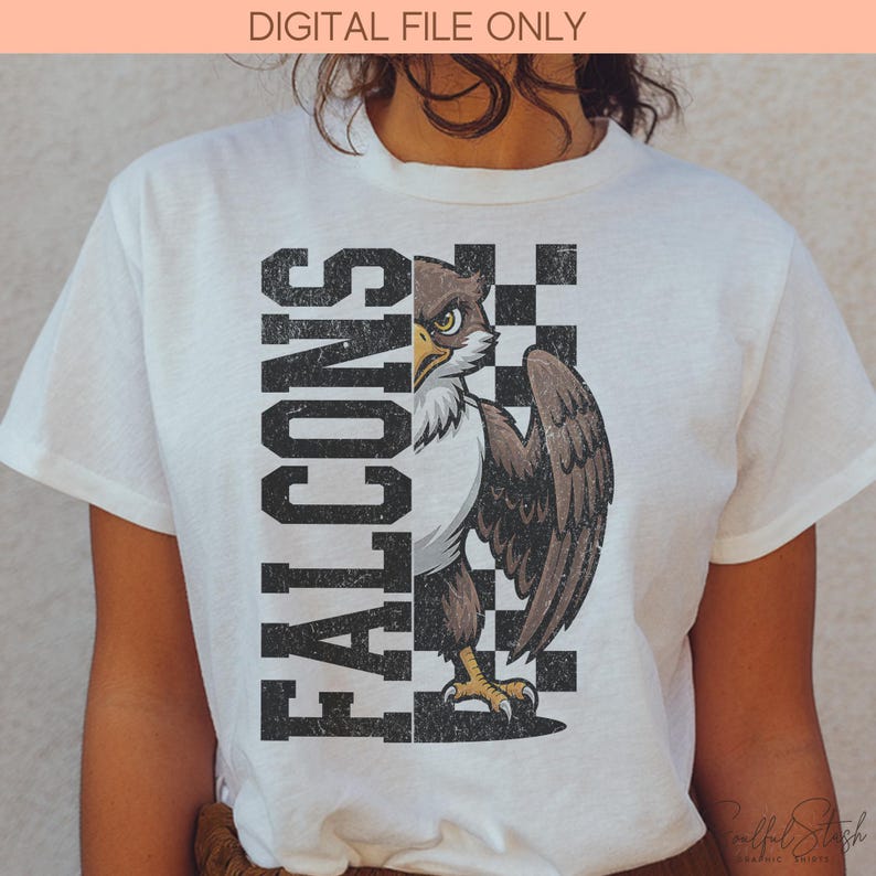 Half Falcons Mascot Pose Design PNG, Fierce School Spirit Graphic ...