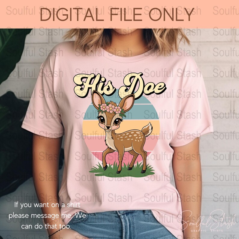 His Doe Her Buck PNG Sublimation, Country Couple Matching Gift Shirts ...