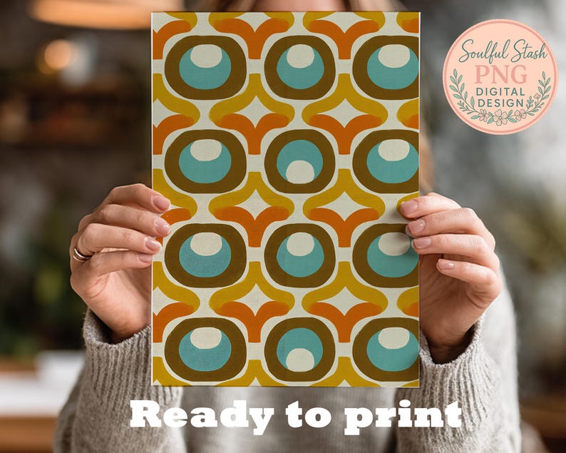 Retro 70s Seamless Patterns Bundle Groovy Geometric Shapes Vintage ...