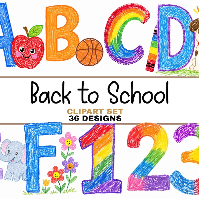 Preschool Alphabet Clipart - Etsy