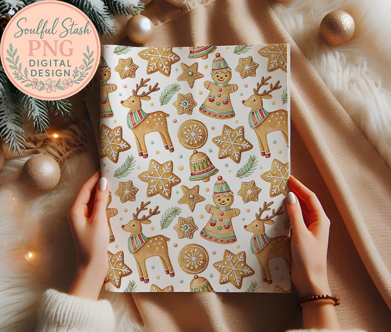 Gingerbread Seamless Pattern Bundle | Christmas Cookie Digital Paper ...