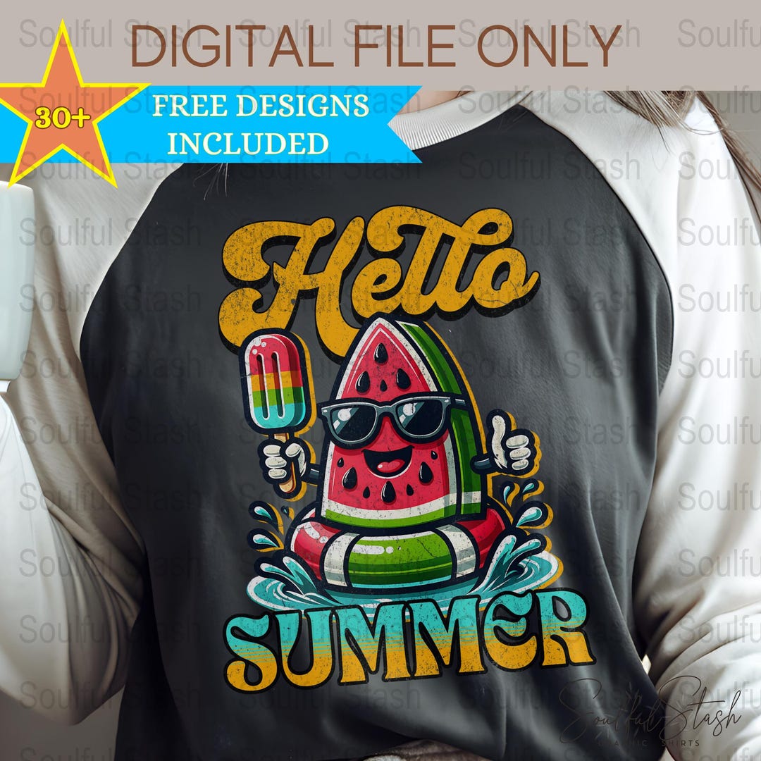 70s Retro Neon Summer PNG, Hello Summer Sublimation Design, Vacation ...