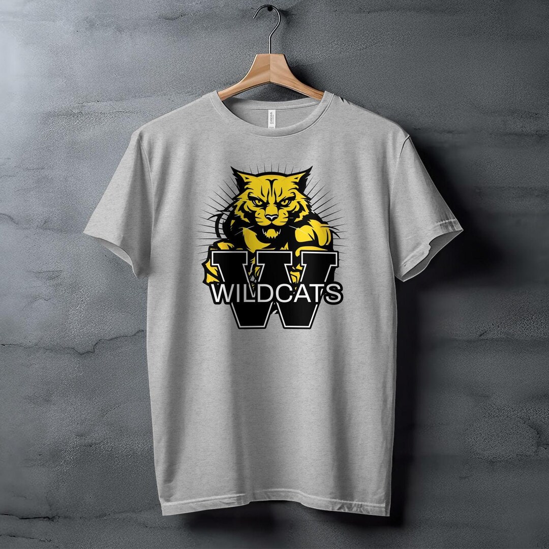 Bold Wildcats Graphic T-shirt, Fierce Cat Design, Wildcat School Spirit ...