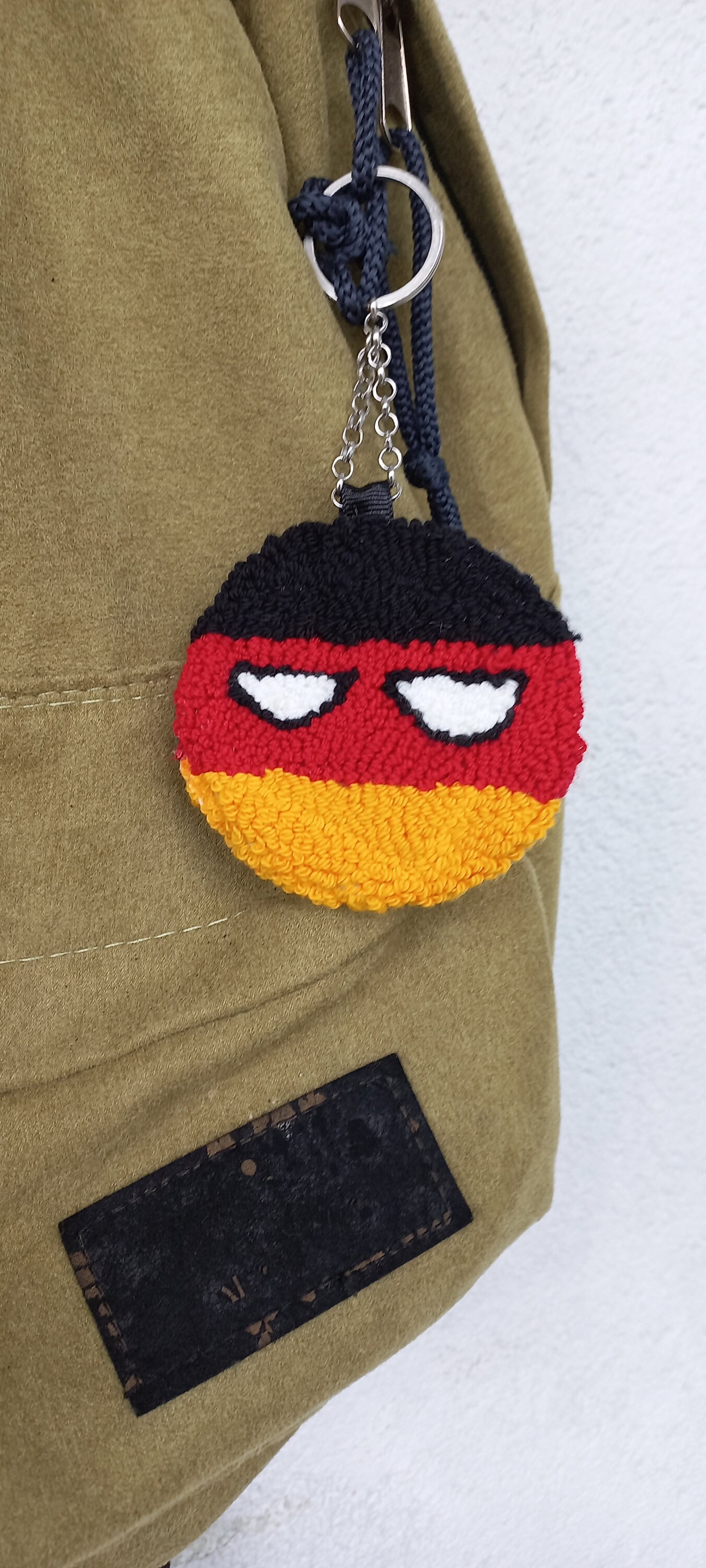 Germany Countryball Keychain, Deutschland Countryball Keyring, Double ...