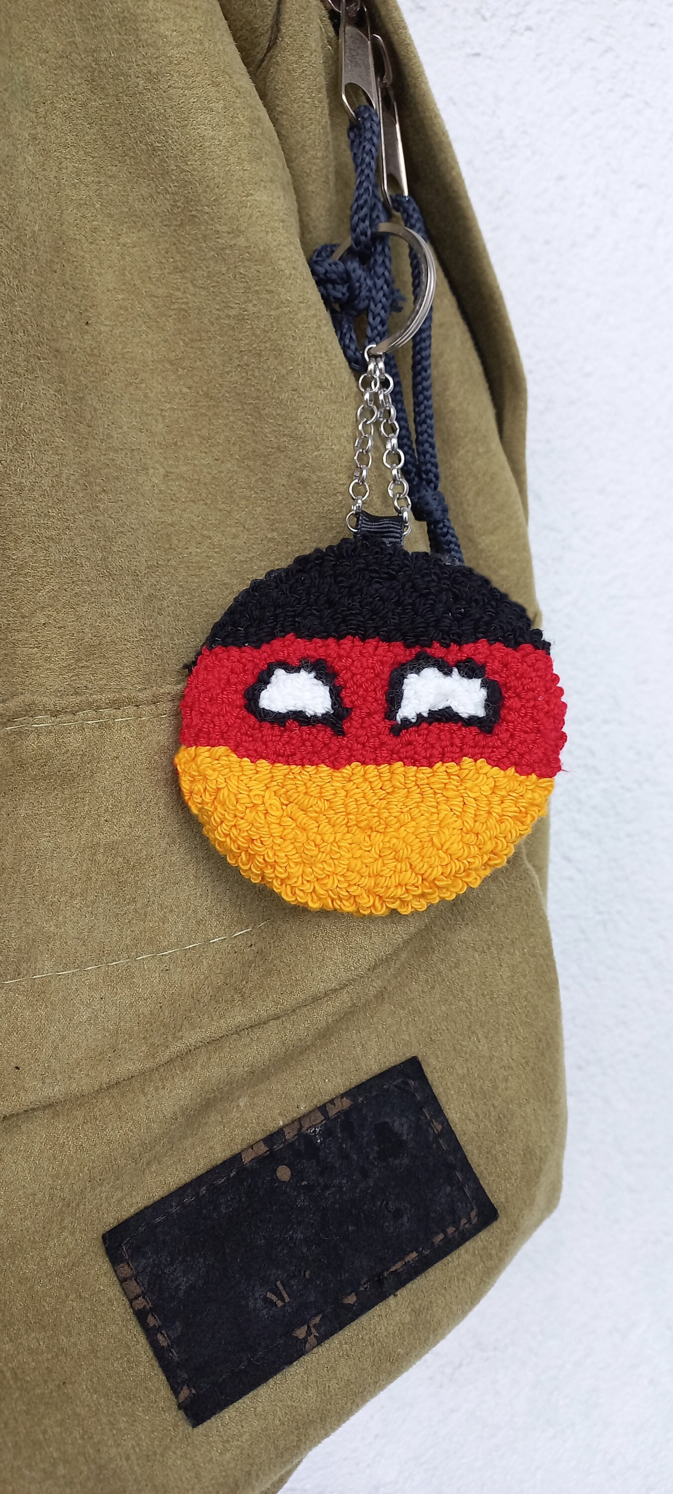 Germany Countryball Keychain, Deutschland Countryball Keyring, Double ...