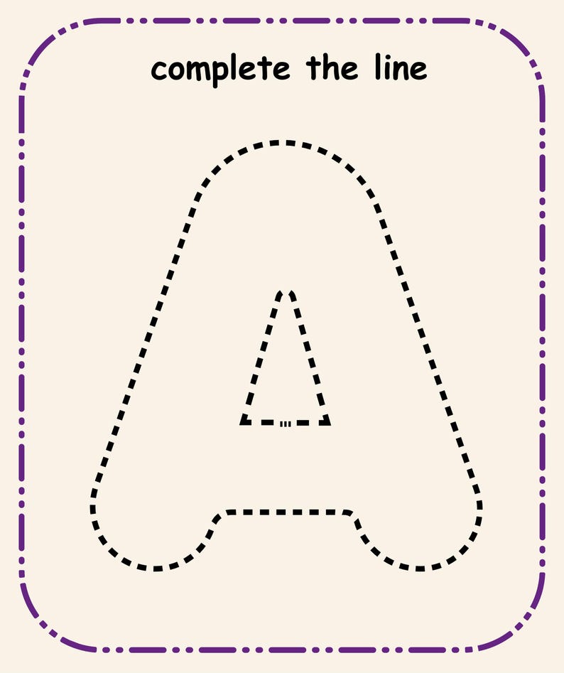 Complete the Line & Color the Page Printable | Preschool Tracing and ...