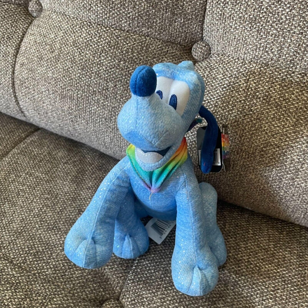 Disney PLUTO Plush Toy Rainbow Collection New Blue Rainbow Neck Scarf ...