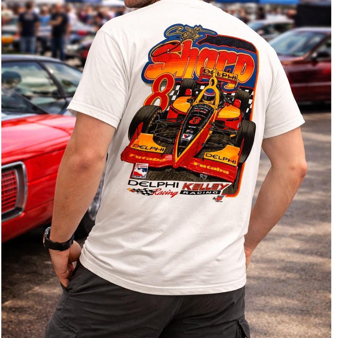 Vintage Men's Scott Sharp Indy Car Racing T-shirt Delphi Kelley Medium ...