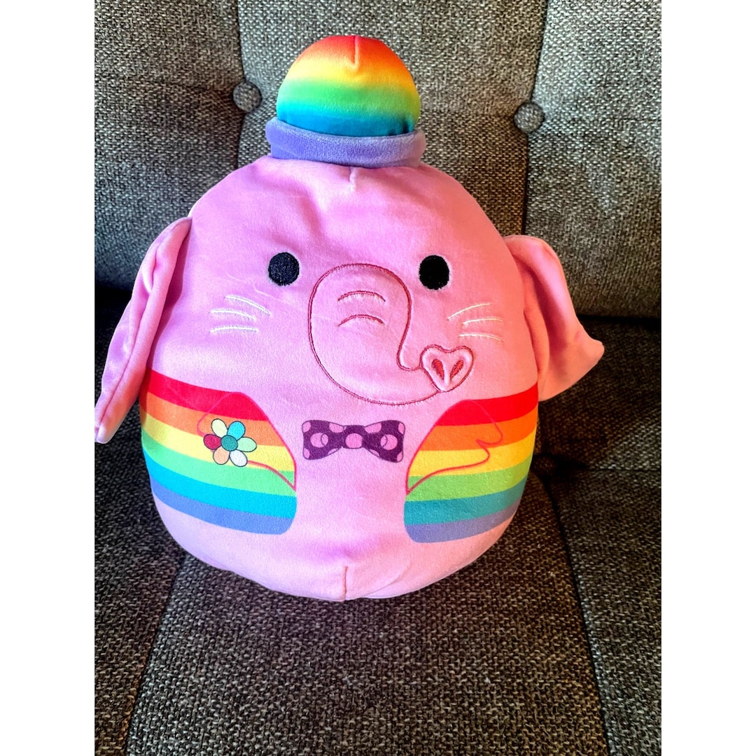 Squishmallow Disney Pride Collection 8 Bing Bong Elephant Rainbow Kelly ...