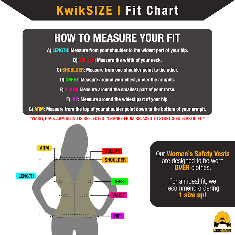 Kwiksafety ROADBOSS PREMIUM Safety Vest for Women (truck Tread Tape ...