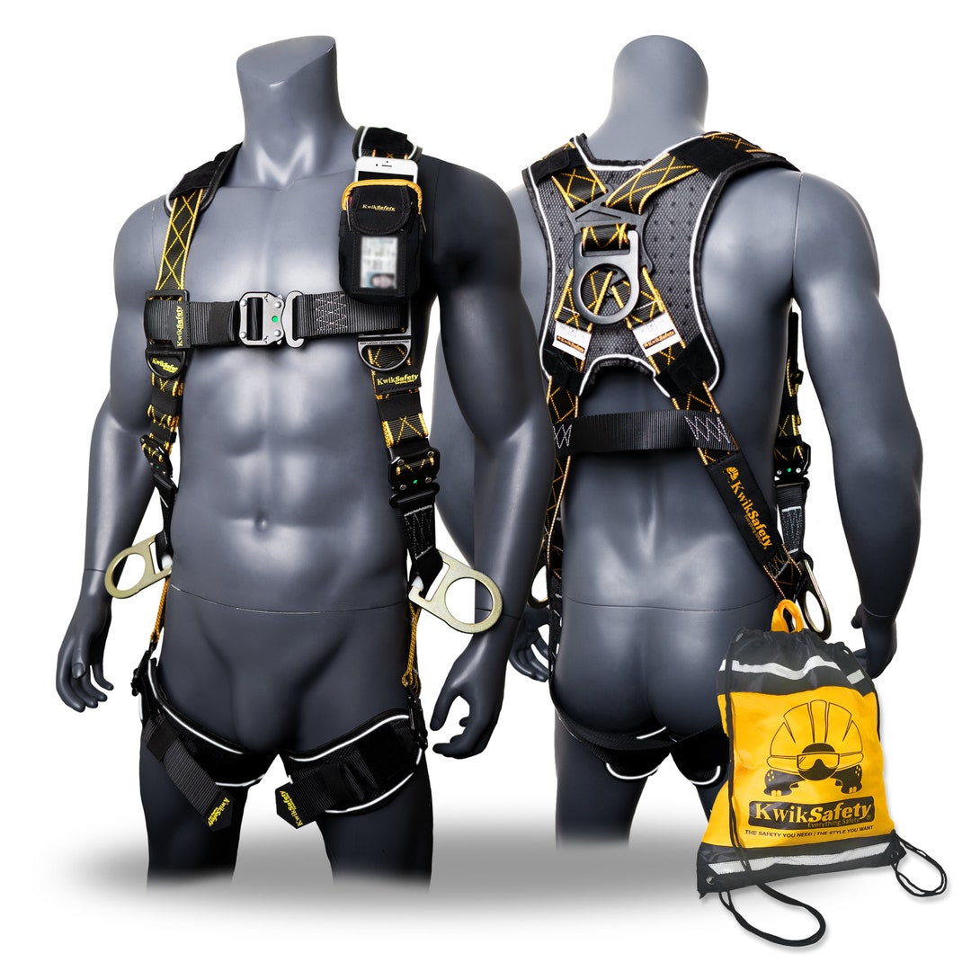 Kwiksafety Diamondback THUNDER Safety Harness 3 D Ring Fall Protection ...