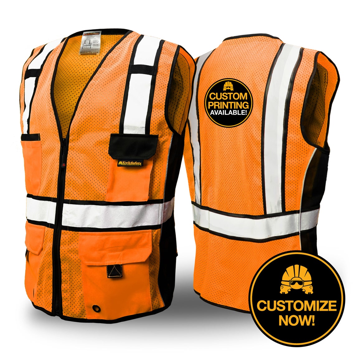 Kwiksafety ROADBOSS ECONOMY Safety Vest (solid Reflective Tape) Class 2 ...