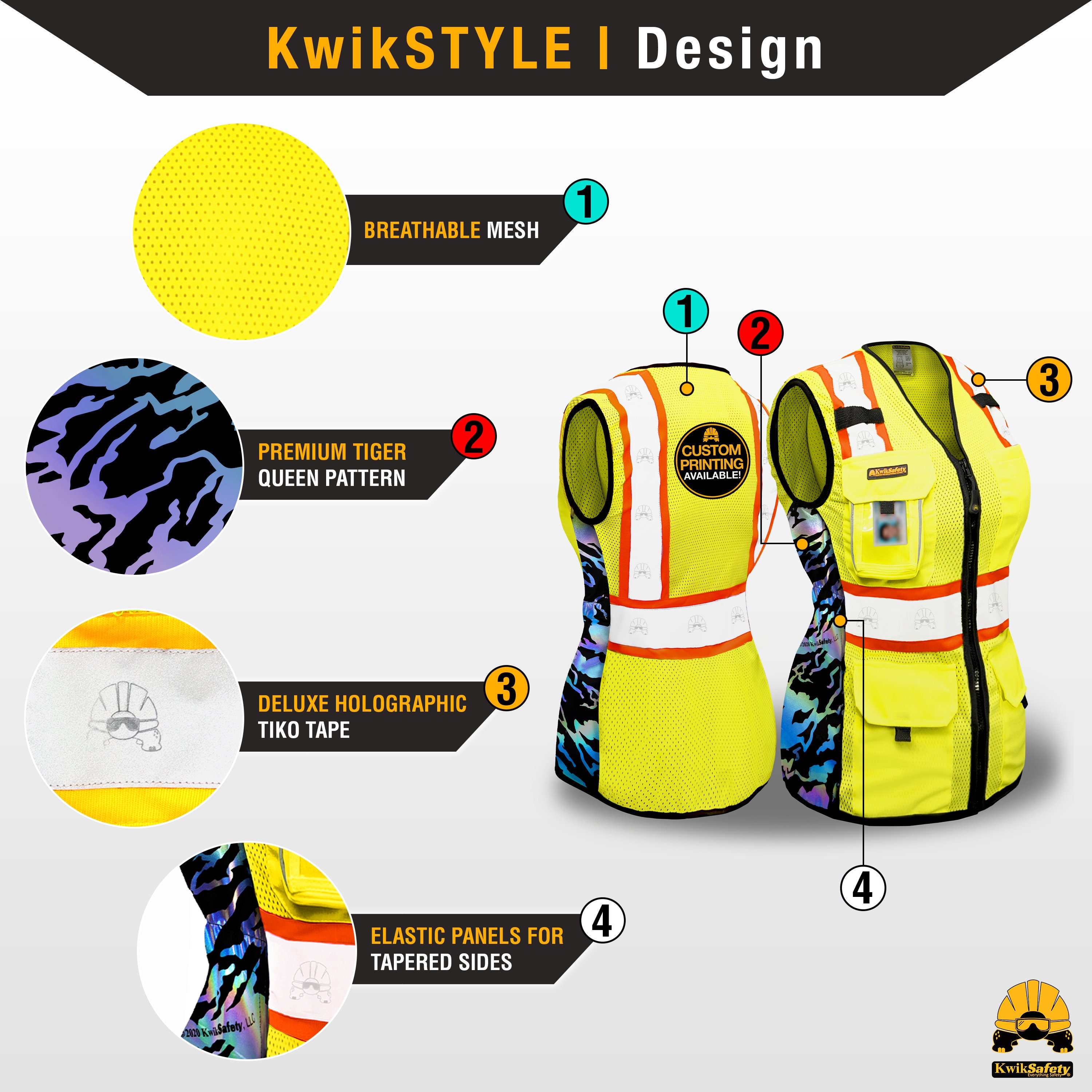 Kwiksafety TIGER QUEEN Safety Vest for Women (limited Edition ...