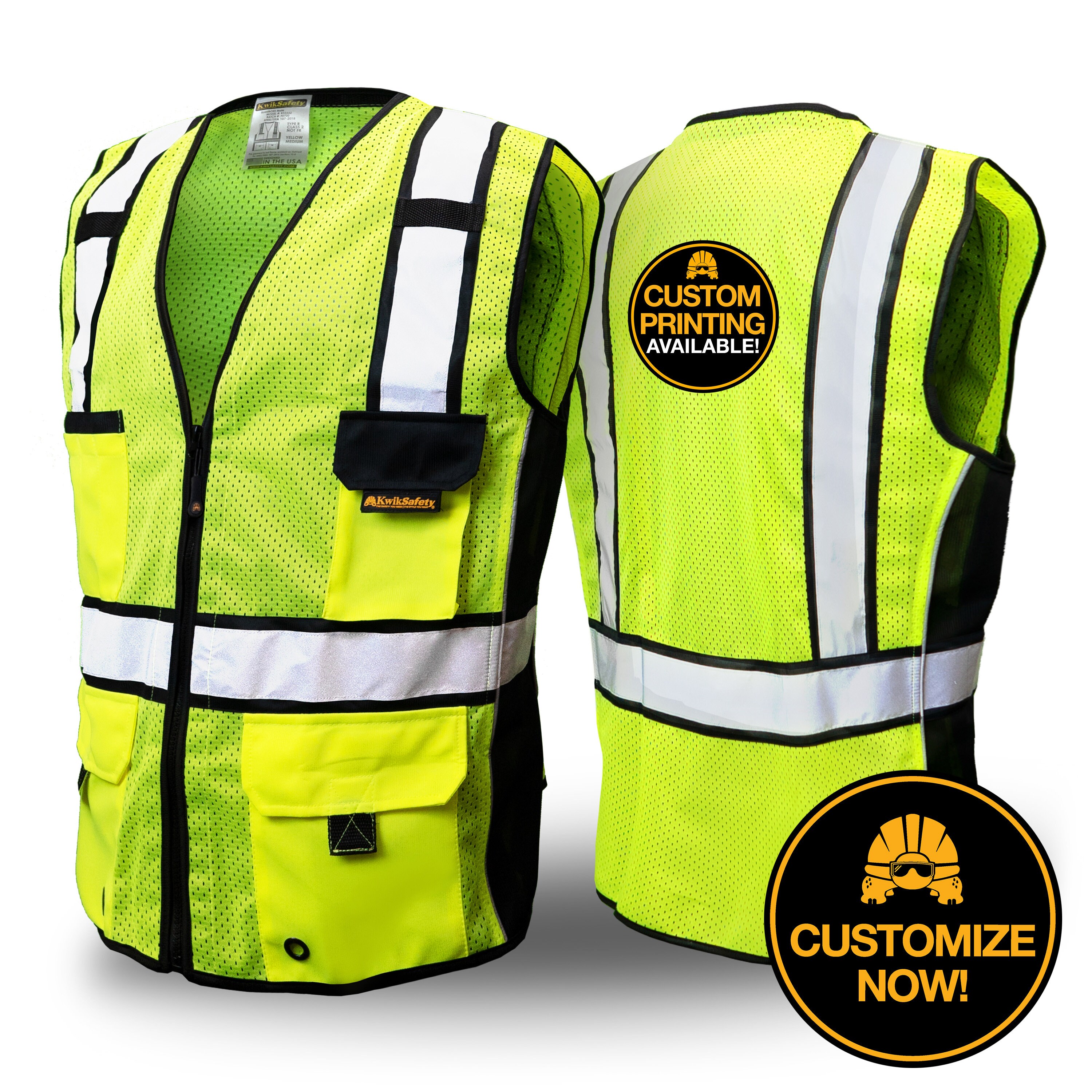 Kwiksafety ROADBOSS ECONOMY Safety Vest (solid Reflective Tape) Class 2 ...