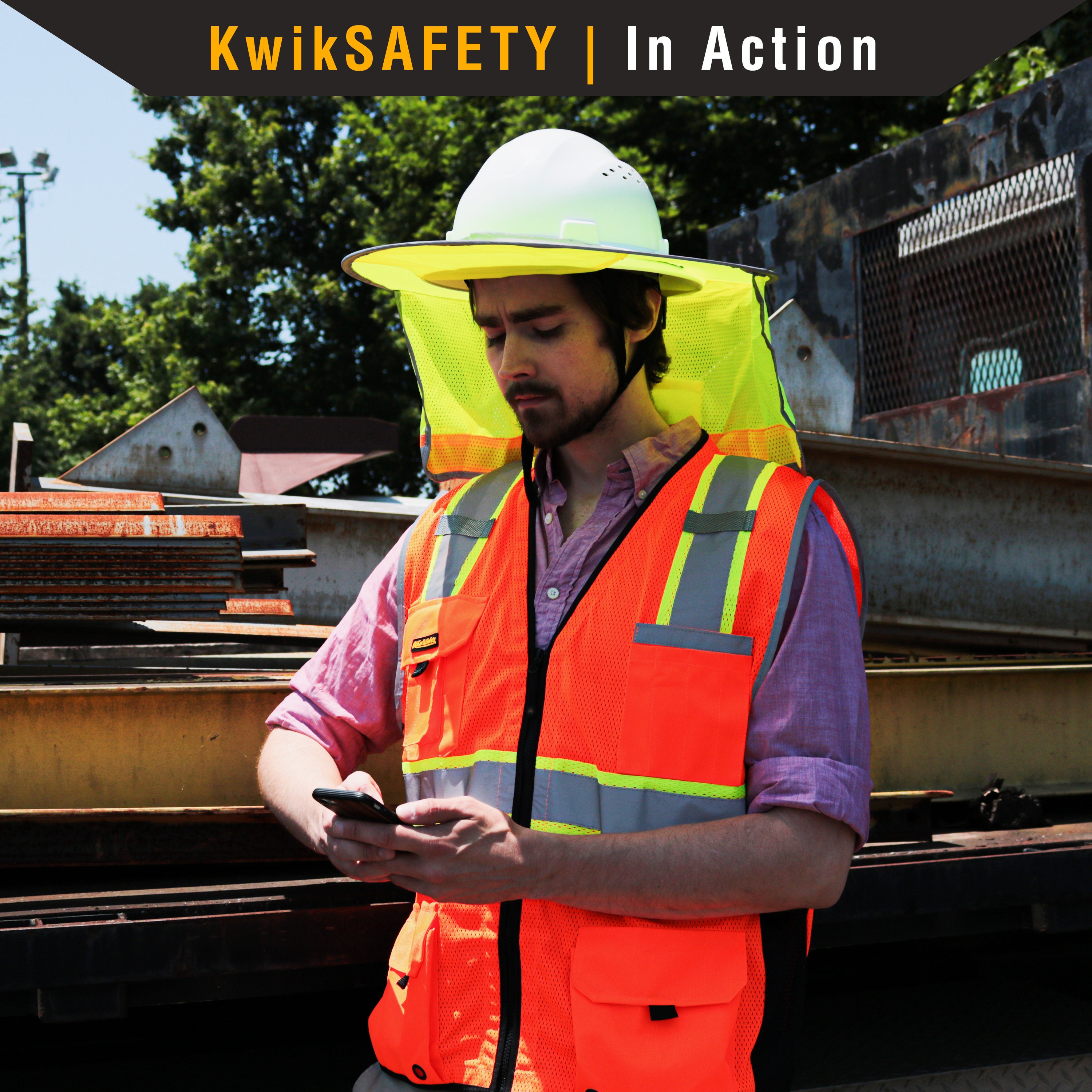 Kwiksafety LORD VADER Hard Hat Sun Shade (cooling Mesh) Ansi Osha ...