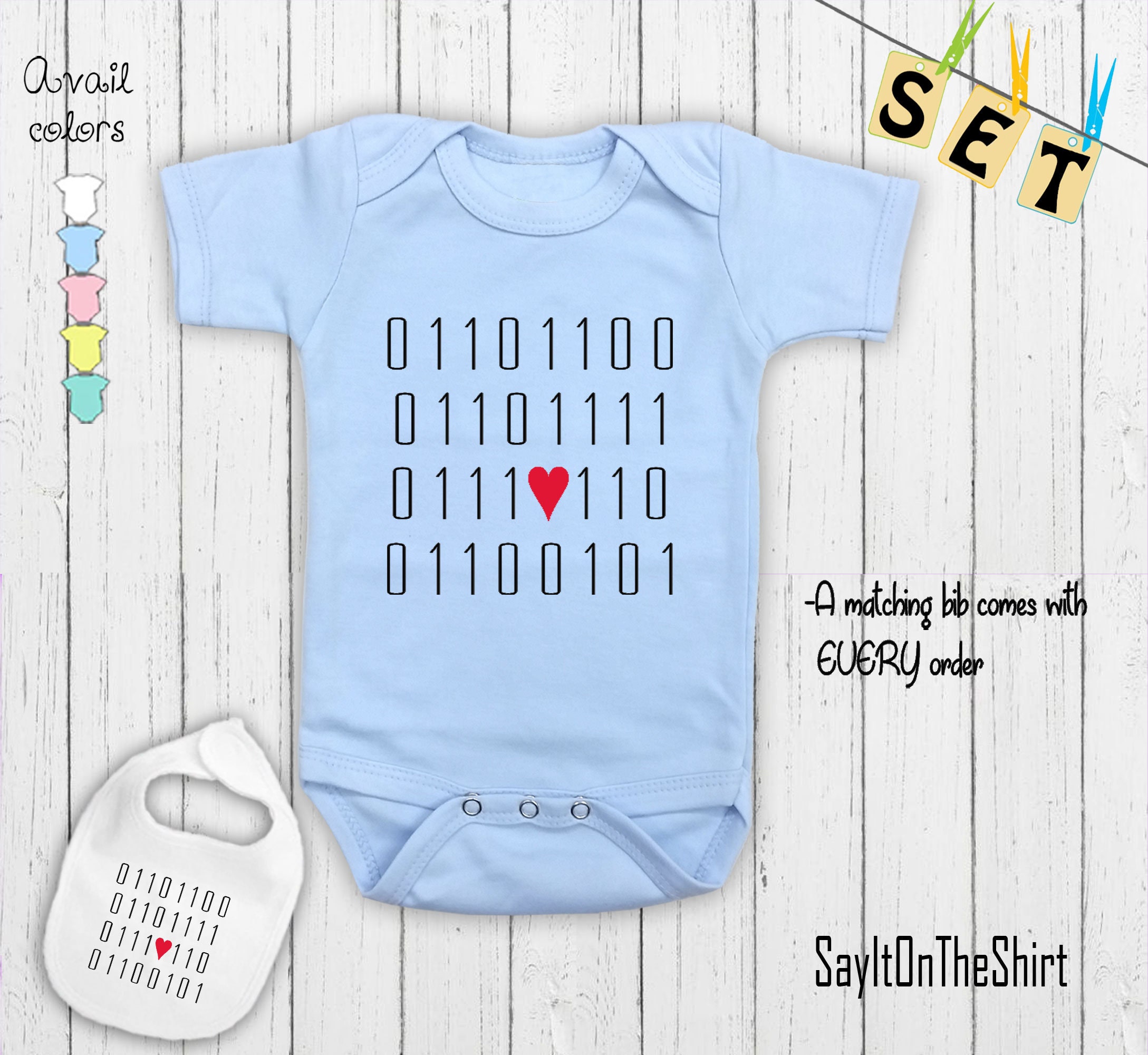 Love / Binary Code Coding / Novelty / Cute / Computer | Etsy