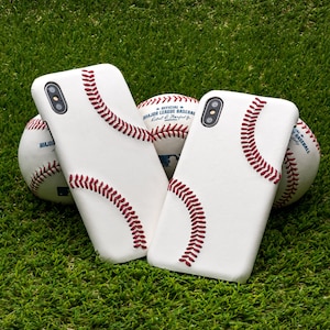 Baseball Leather iPhone Case | Gift for Baseball Player | Raised Red ...