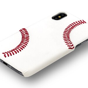 Leather Baseball iPhone Case / Raised Red Hand Stitching / Gift for ...