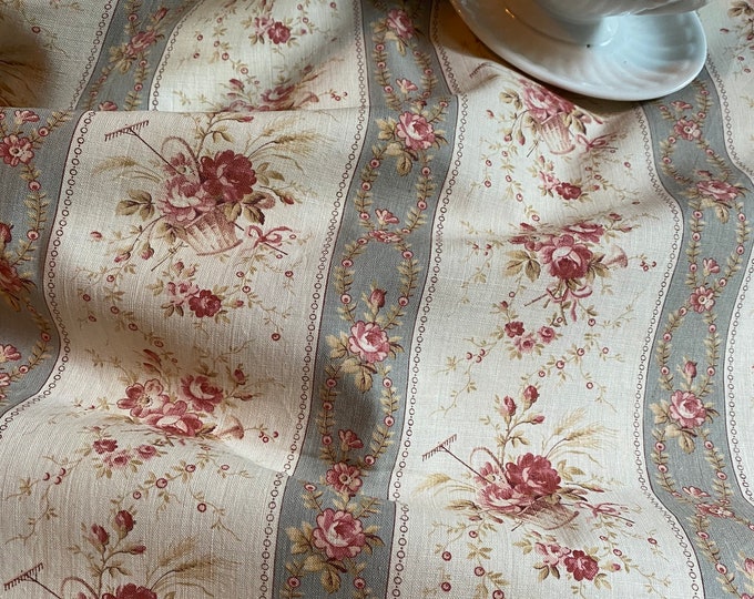 Beautiful C19th Antique Rare Lightly Faded French Floral Toile - Etsy