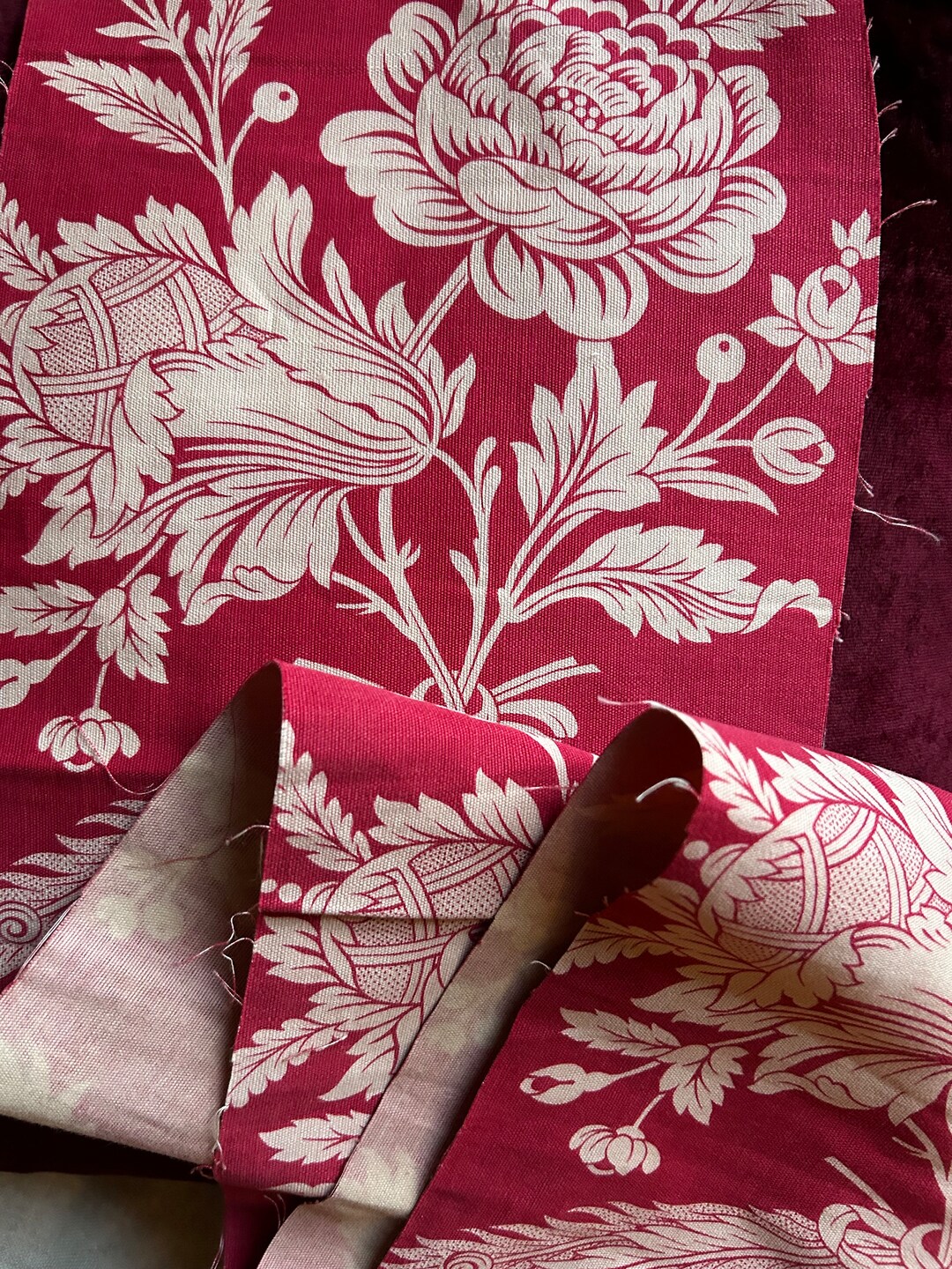 Vintage Braquenie Beautiful Furnishings Toile De Nantes Design Fabric ...