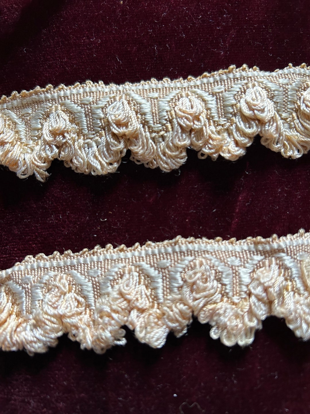 Beautiful Reclaimed Antique C1900 Napoleon 111 French Faded Fringing ...