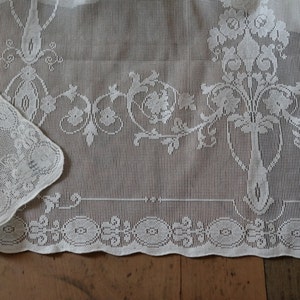 Margo Antique Design Cream Cotton Lace Made in Scotland Lace Curtain ...
