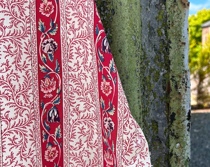 Vintage Pierre Frey Toile Fabric Panels: Brunschwig Et Fils, Red Stripe ...