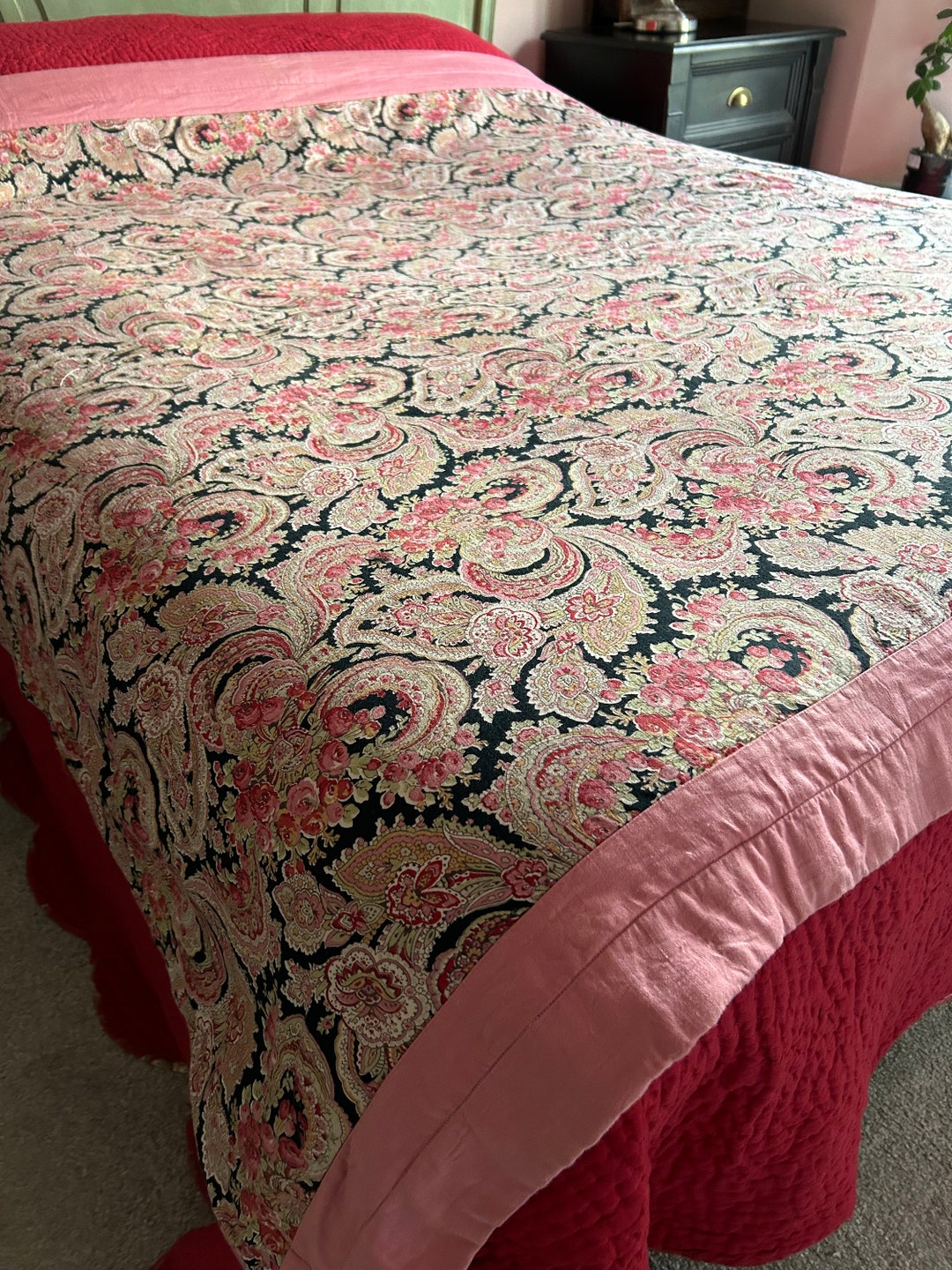 Antique C1920s North Country Shirting/ Paisley Shabby Chic Handmade ...