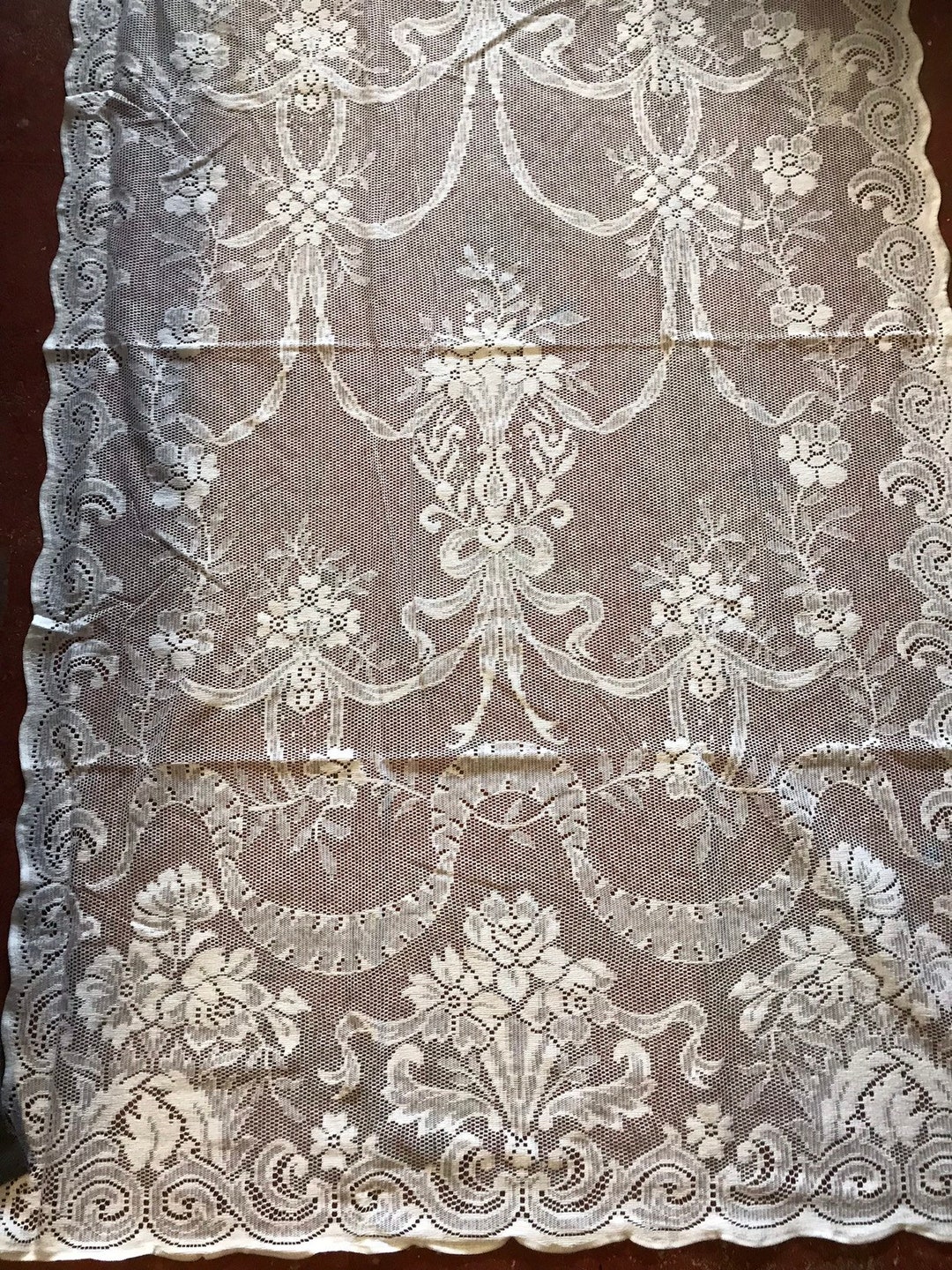 Alexandra Beautiful Victorian Design C1895 Cotton Lace Curtain Panel 34 ...