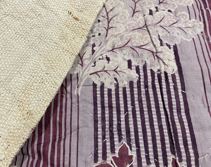 Stunning Rare Antique Handmade C1800 Large French Mauve Toile ...