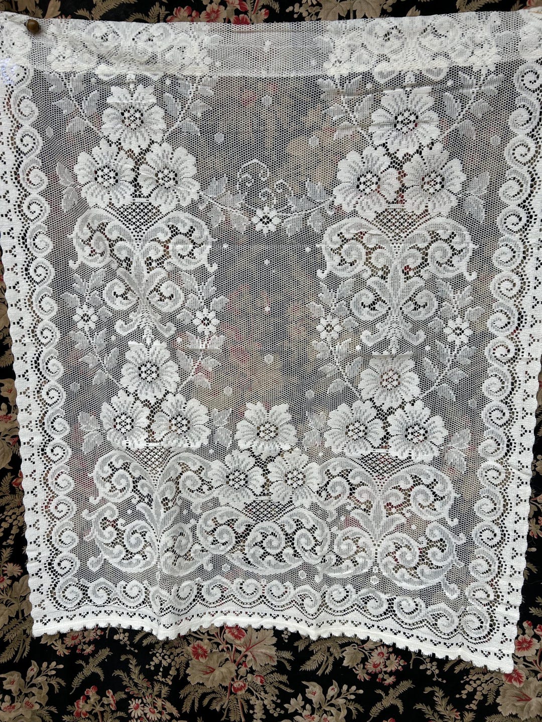 Scottish Cotton Lace Curtain Panel: Heritage Cottage Style 35”/ 40 ...