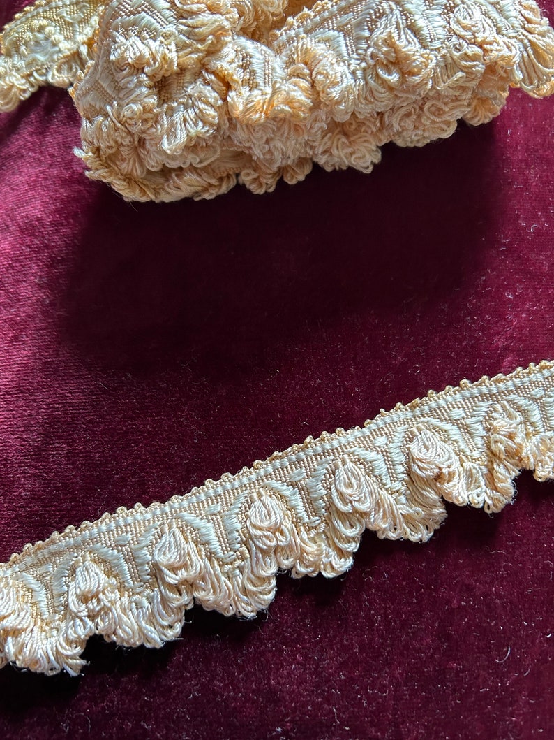 Antique French Silk Fringing Braid Trim: 110" Reclaimed Passmentarie - Etsy