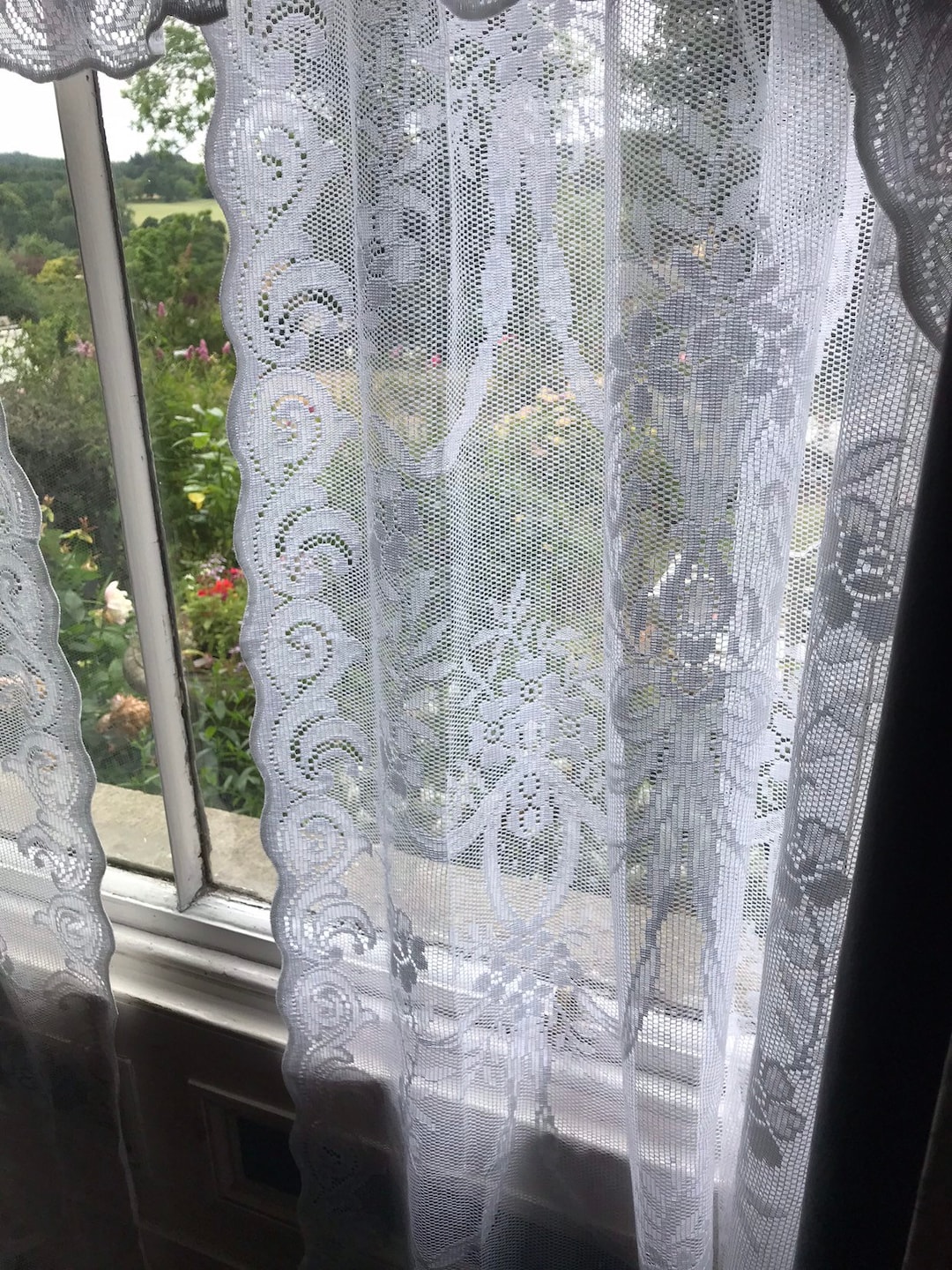 Alexandra Beautiful Victorian Design C1895 Cotton Lace Curtain - Etsy
