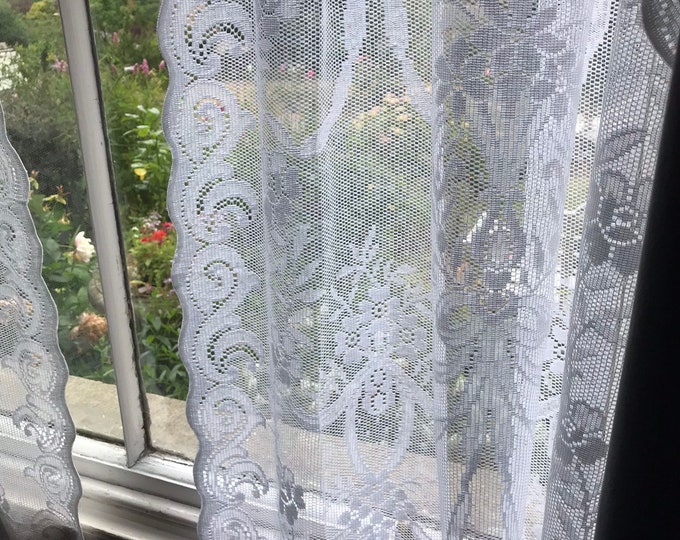 Alexandra Beautiful Victorian Design C1895 Cotton Lace Curtain Panel 36 ...