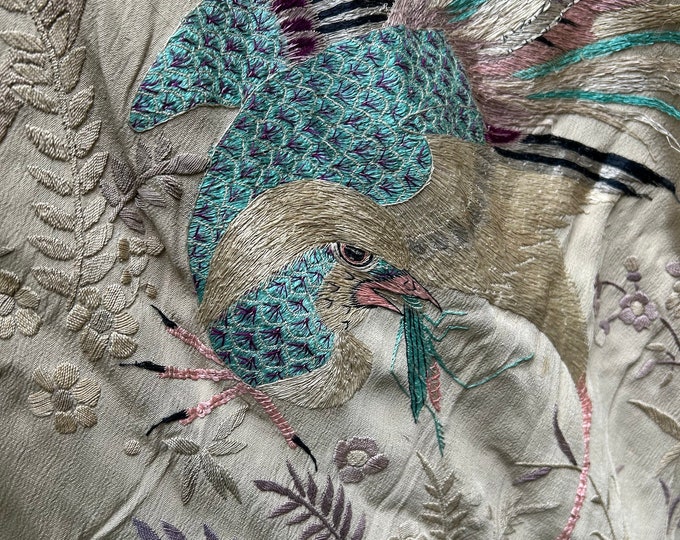 The Most Beautiful Antique C19th Silk Hand Worked Opulent Decorators ...