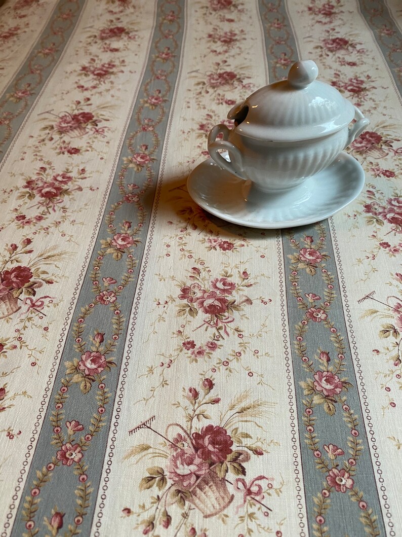 Beautiful C19th Antique Rare Lightly Faded French Floral Toile - Etsy