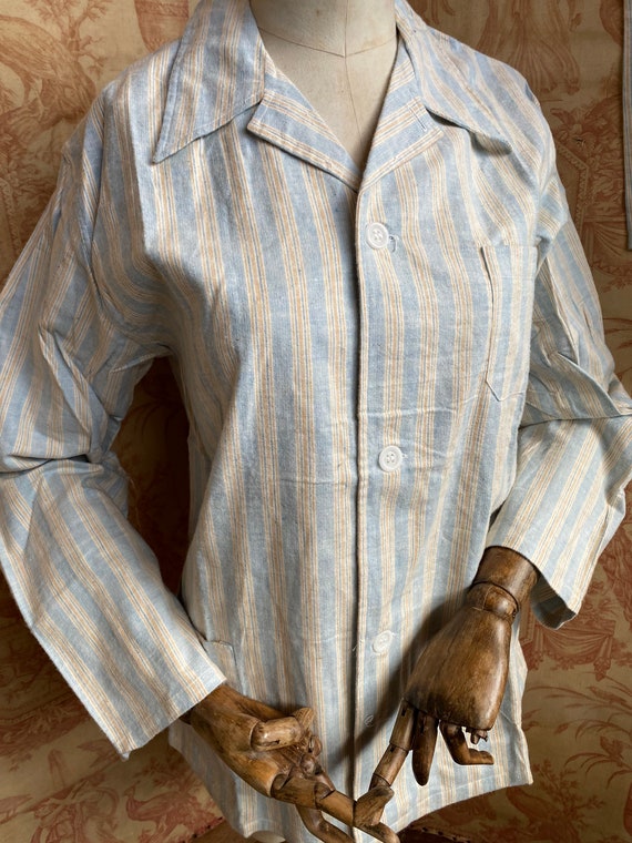 Antique Pyjamas Deadstock French Striped Cotton Hôpital - Etsy