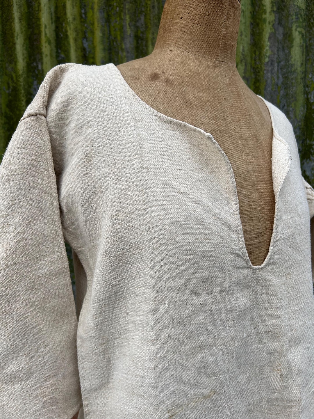 Antique French Linen Chemise: C1850s Homespun Hemp Nightshirt - Etsy
