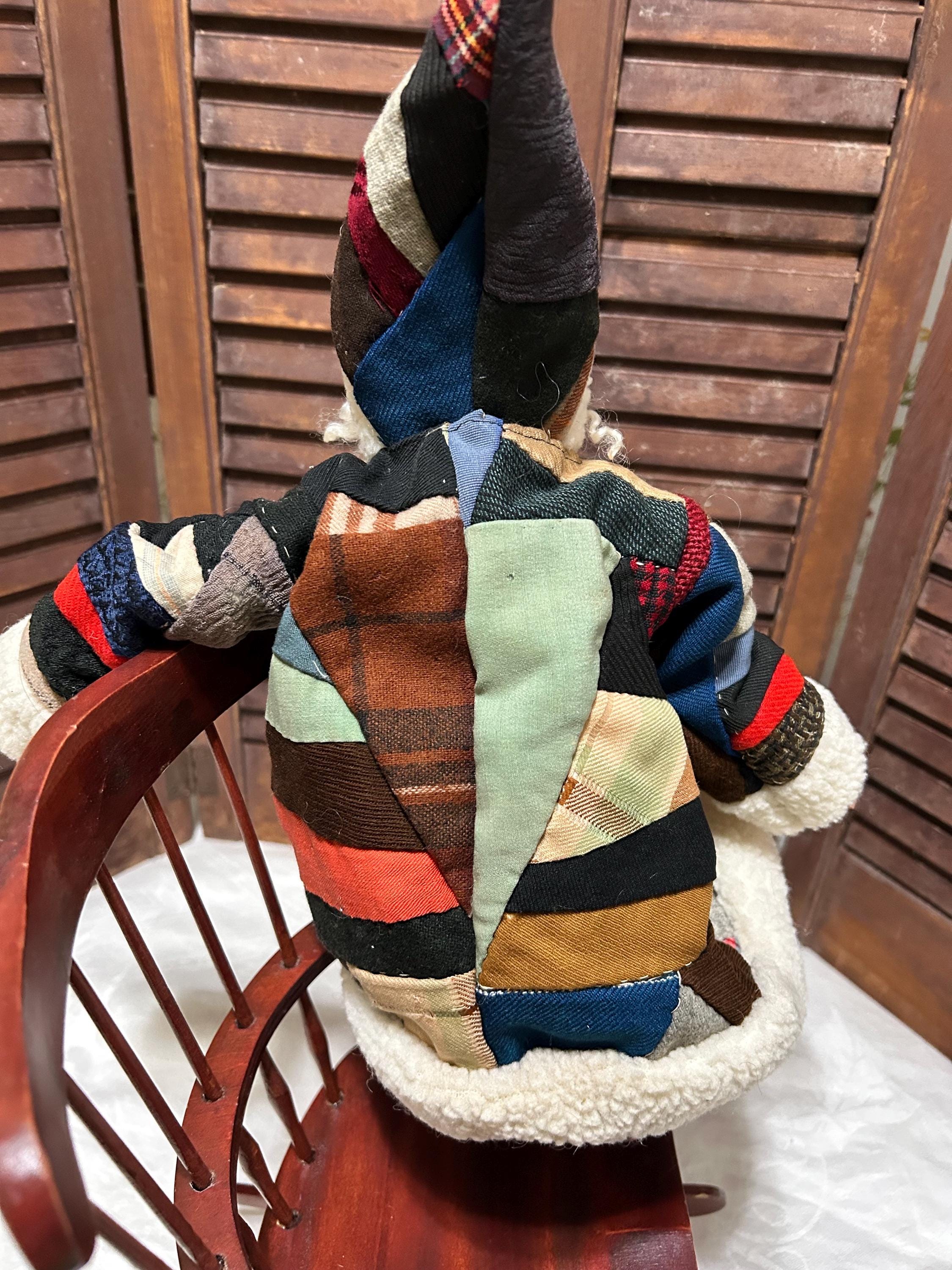 Primitive Folk Art Sitting Santa Vintage Quilt - Etsy