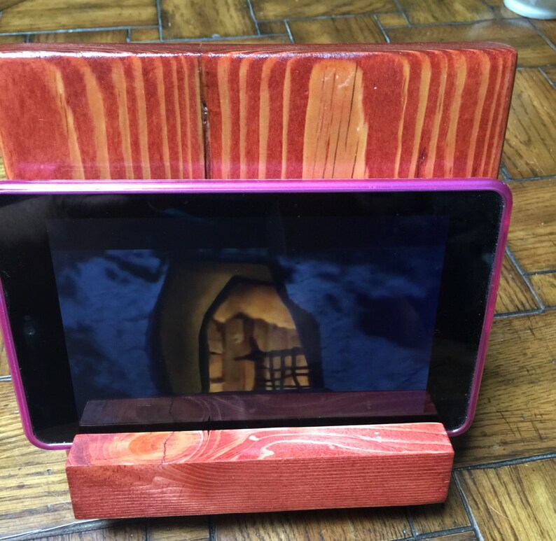 Tablet Stand Rustic Tablet Stand I Pad Stand Wood Tablet | Etsy
