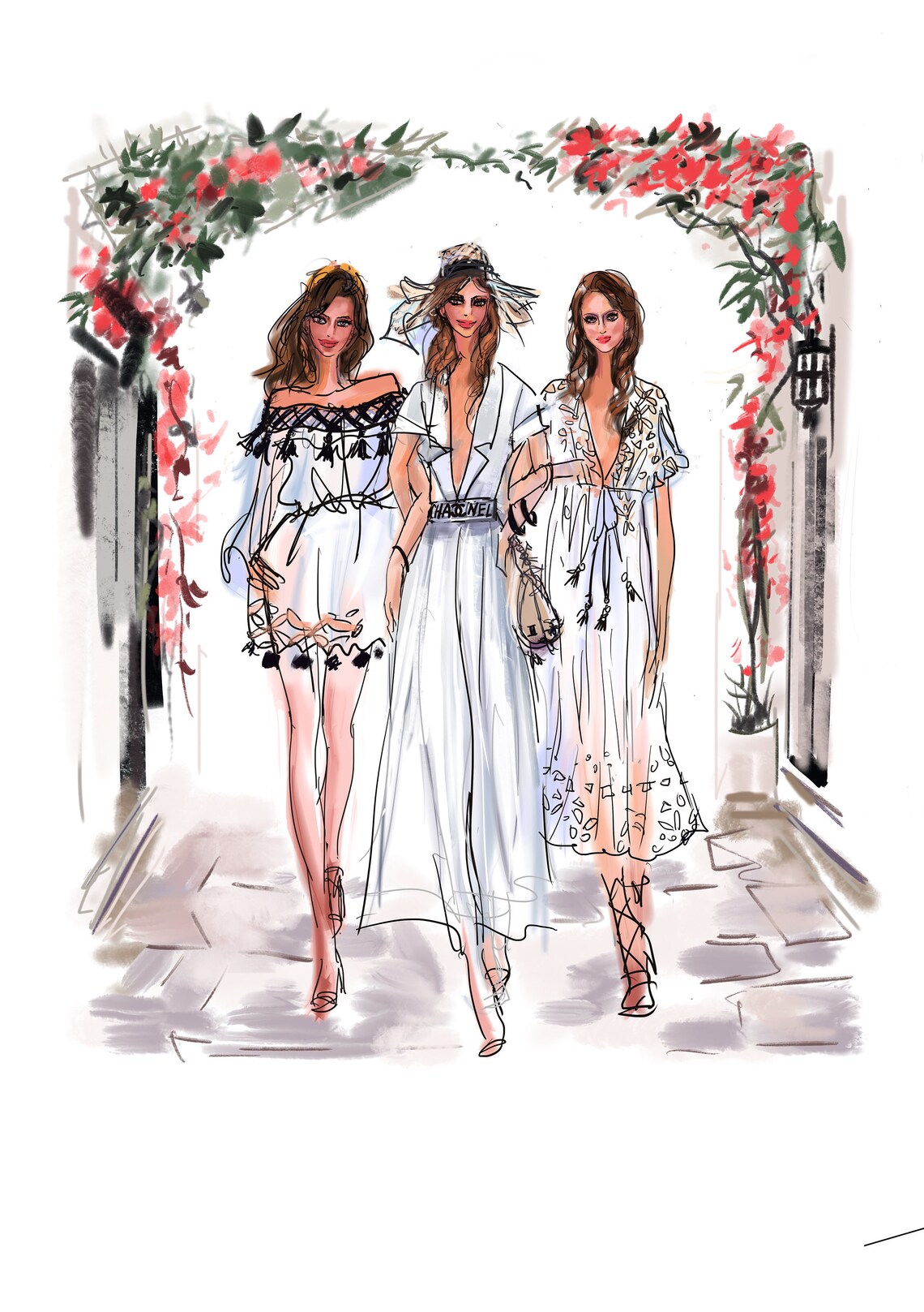 Bridesmaid Gifts Bridesmaid Drawing Custom Portrait - Etsy