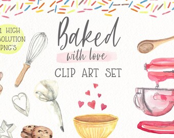 Baking Clipart Kawaii Baking Clipart Cute Baking Icons Kawaii Bake ...