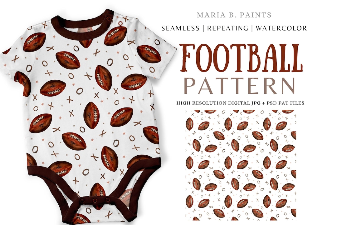 American Football Seamless Pattern, Use for Fabric, Wallpaper, Gift ...